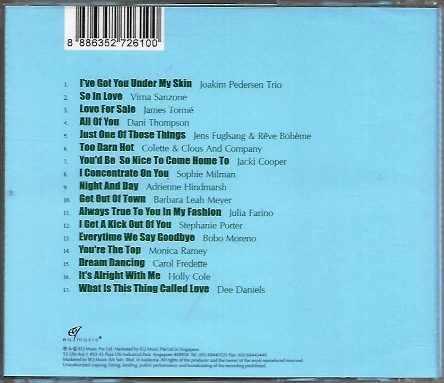 Cole Porter In Jazz CD Tribute by Renowned Jazz Artistes Joakim ...