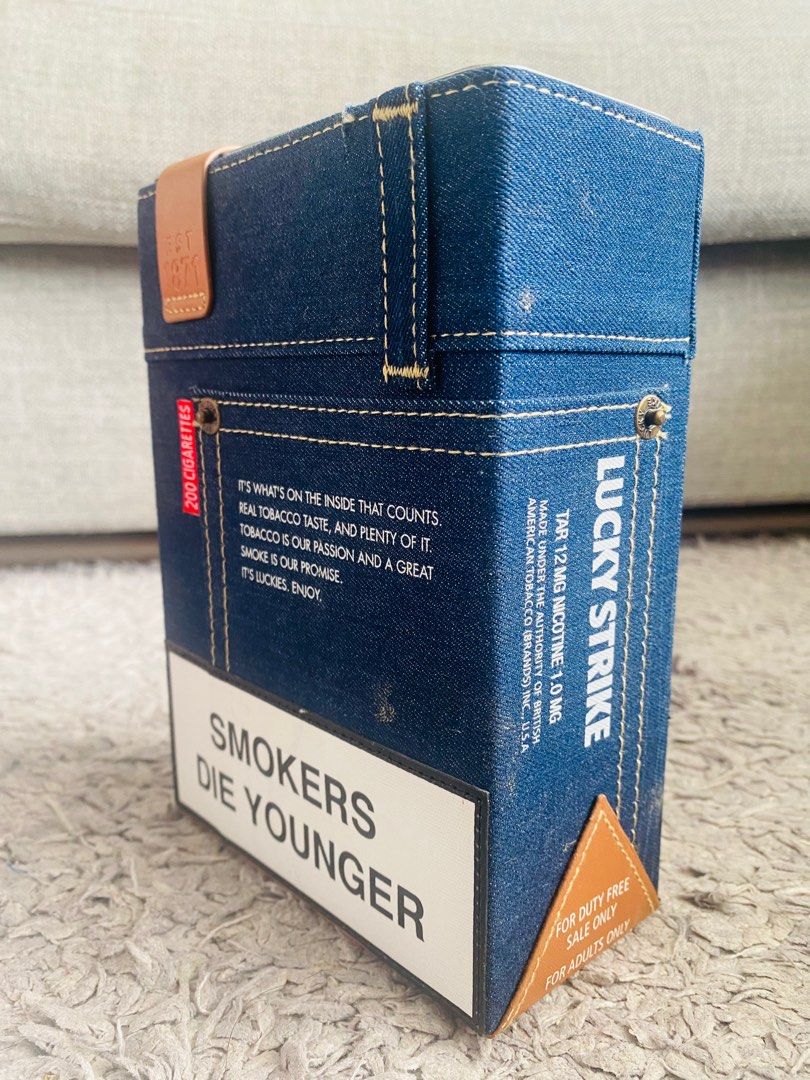 Collectable Lucky Strike Denim Box Tin, Hobbies & Toys, Memorabilia ...