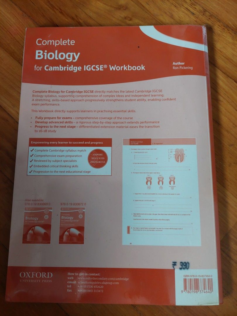 Complete Biology for Cambridge IGCSE workbook, Hobbies & Toys, Books ...