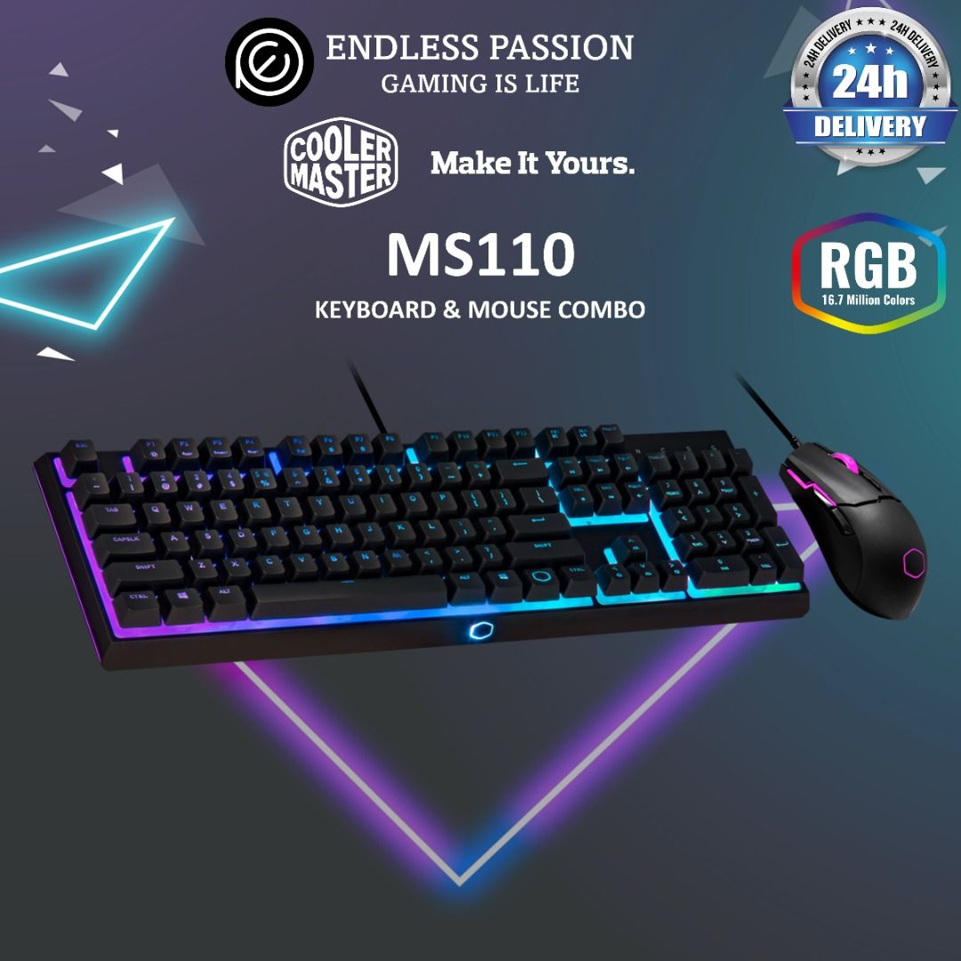 Cooler Master Ms110 Rgb Combo Computers And Tech Parts And Accessories Computer Keyboard On Carousell