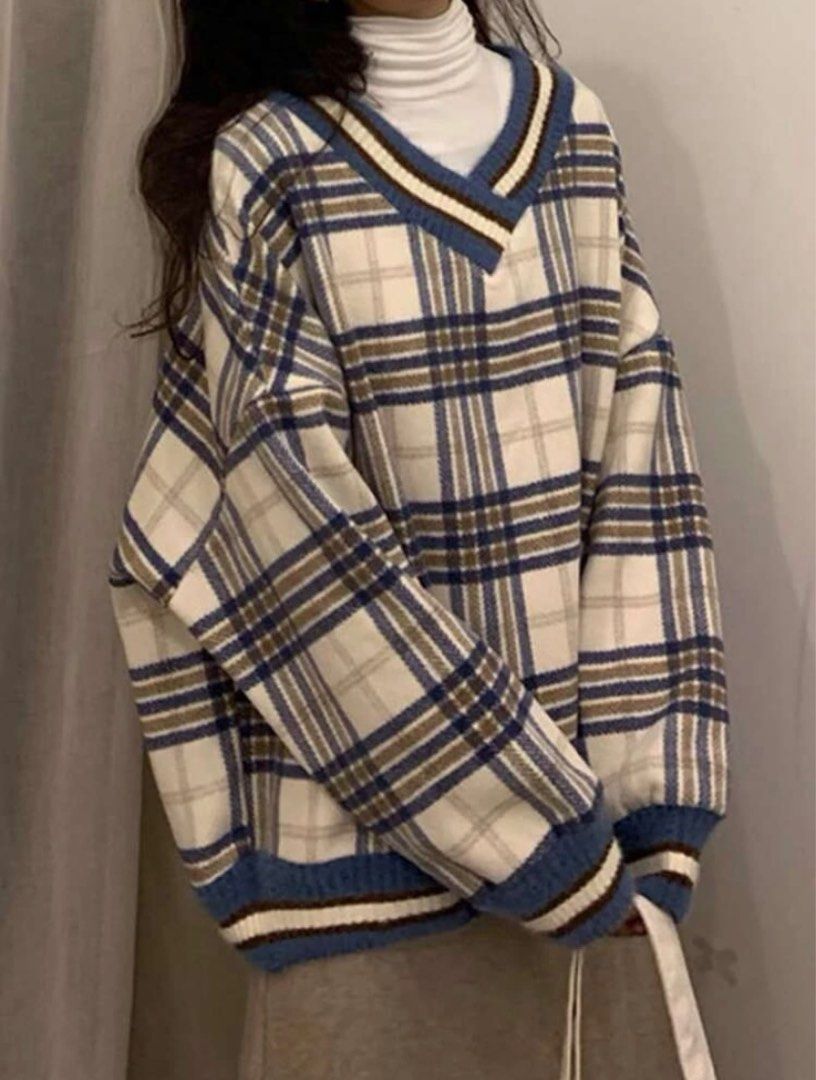 cottagecore ulzzang oversized sweater, Women's Fashion, Coats, Jackets ...