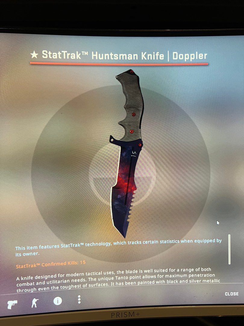 Csgo Stattrak huntsman knife Doppler FN, Video Gaming, Gaming ...