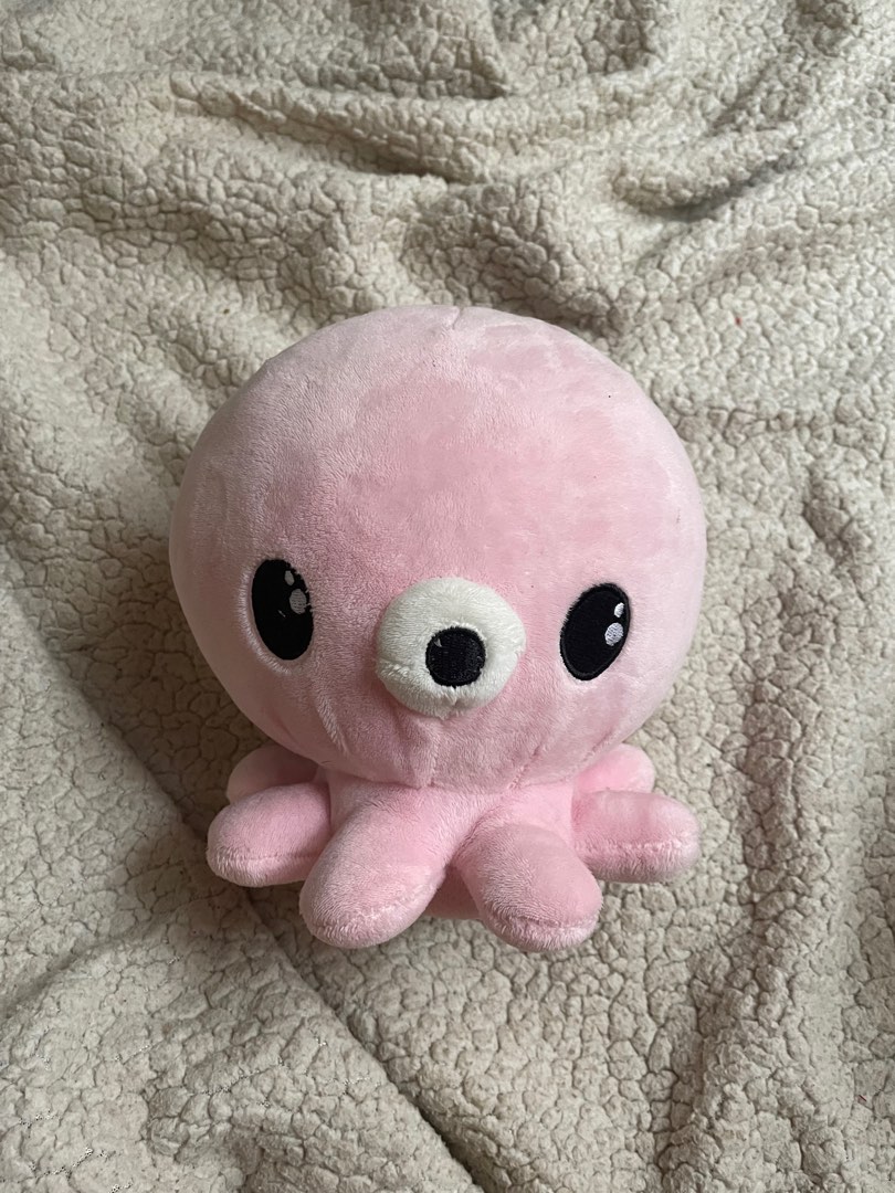 Cute Kawaii Baby Pink Octopus Stuff Toy, Hobbies & Toys, Toys & Games ...