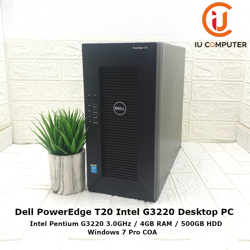 DELL POWEREDGE T20 INTEL PENTIUM G3220 4GB RAM 500GB HDD USED DESKTOP ...