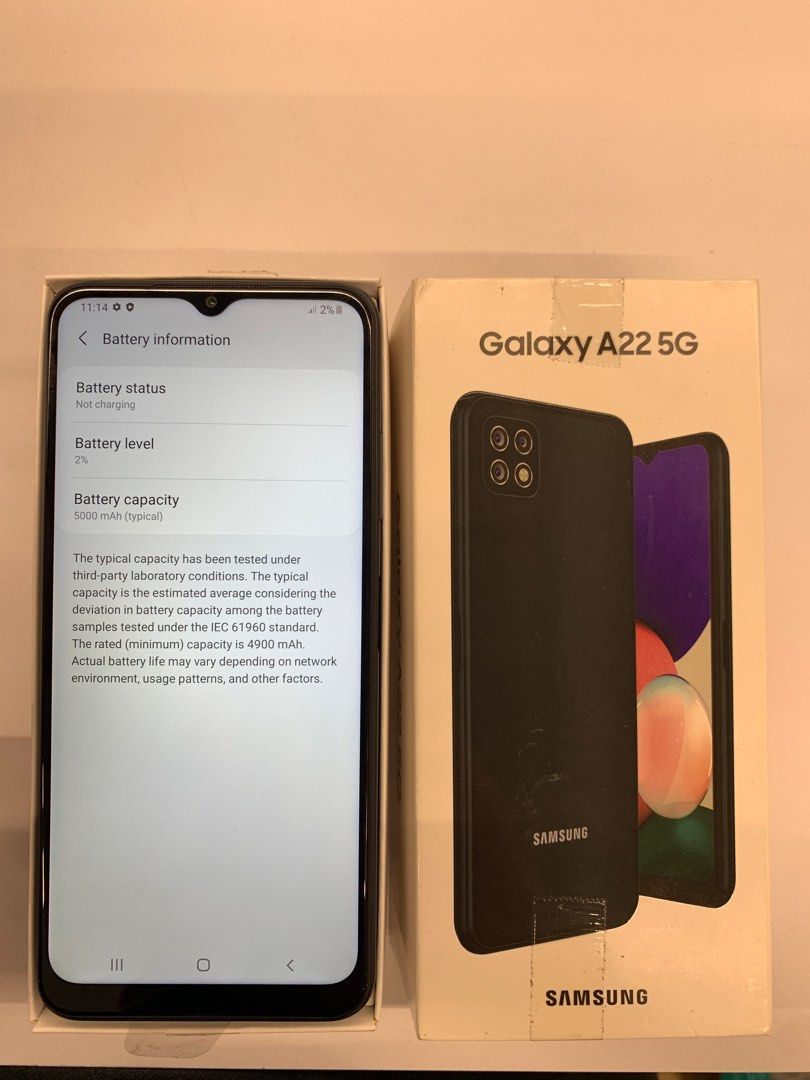 [DEMO SET FULL BOX]SAMSUNG A22 5G 8GB RAM + 128GB ROM, Mobile Phones ...