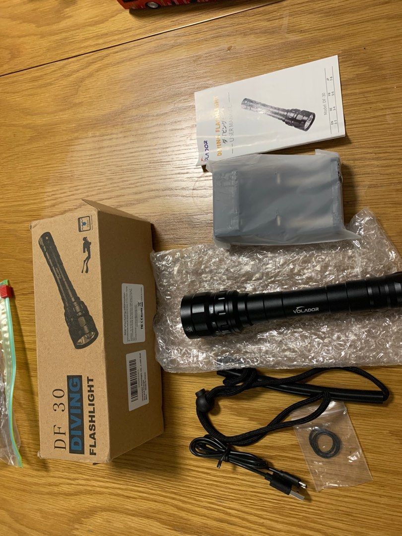 DF30 Scuba Diving Light 18650 LED Flashlight Powerful 3100lm Triple ...