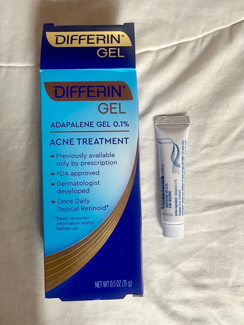 Differin Gel (Adapalene 0.1%) 15g, Beauty & Personal Care, Face, Face ...