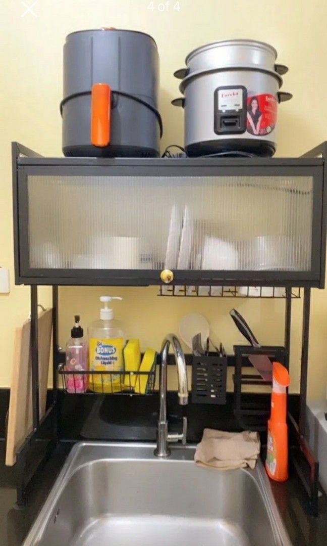 Dish drainer with cover, Furniture & Home Living, Furniture, Shelves ...