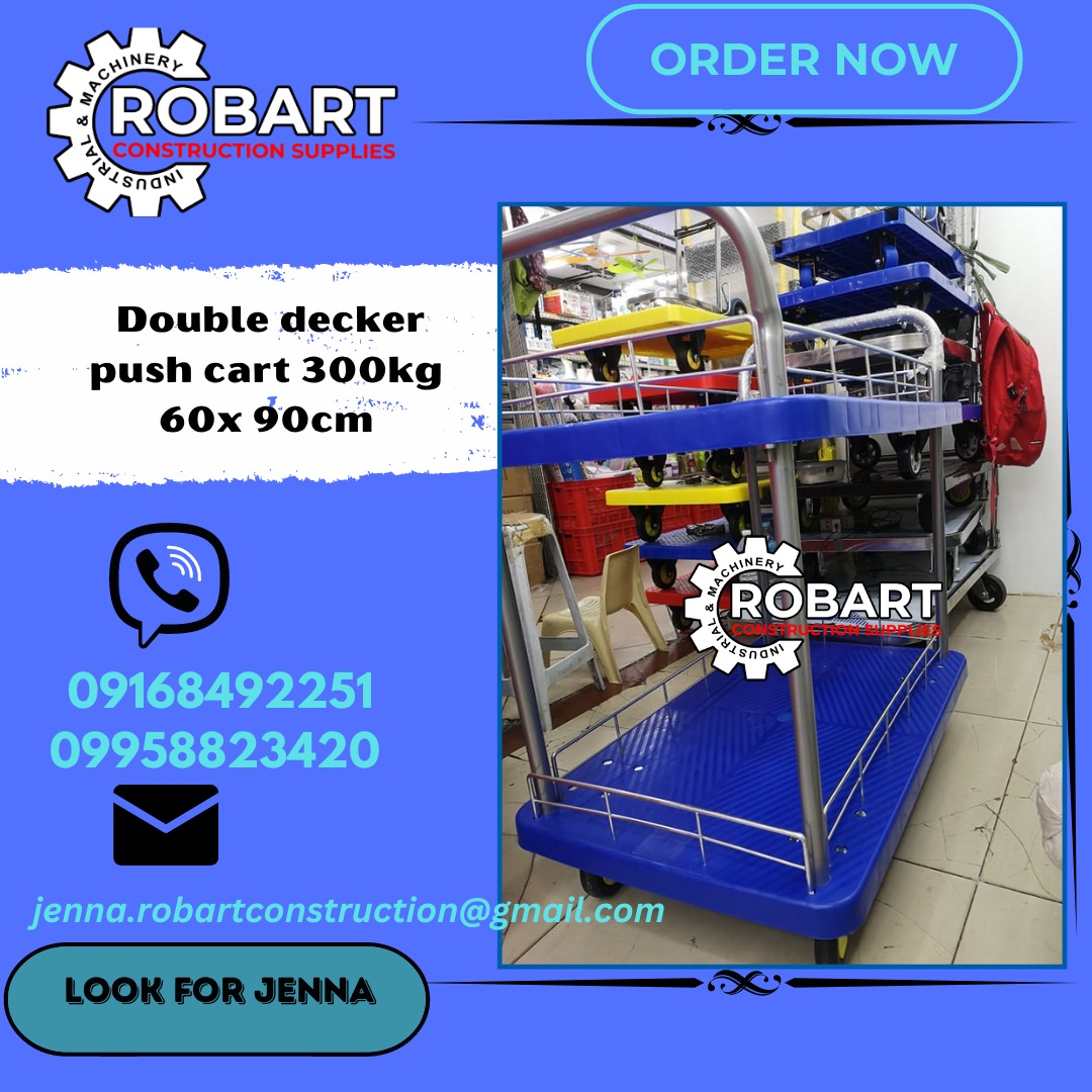 double decker push cart 300kg 60x90cm, Commercial & Industrial ...
