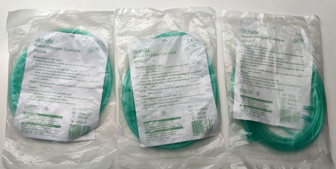 Dr. Kelly Nasal Oxygen Cannula for ADULT & PEDIA Bundle, Health ...