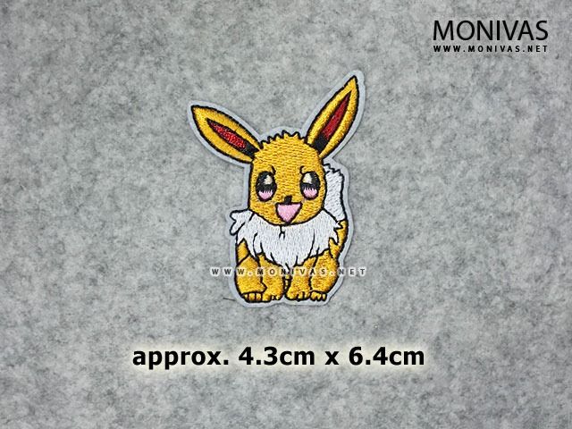 Eevee Iron On Patch DIY Pokemon Embroidery Applique Badge Decorations ...