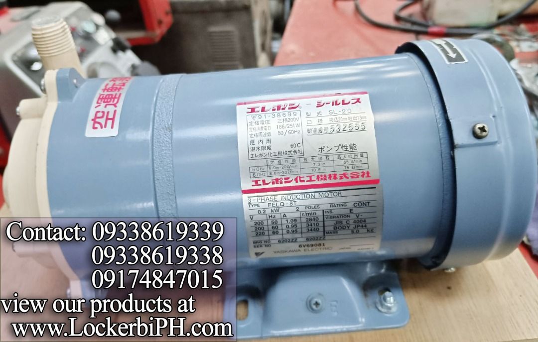 ELEPON E.C.A.P. Magnet drive seal less pump SL-20 from Japan, Commercial & Industrial ...