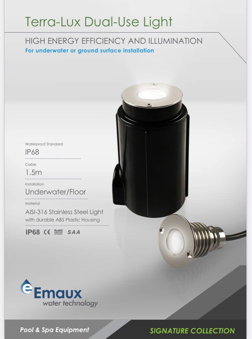 EMAUX Terra-Lux Light TL-1C and TL-1F warm white, Furniture & Home ...