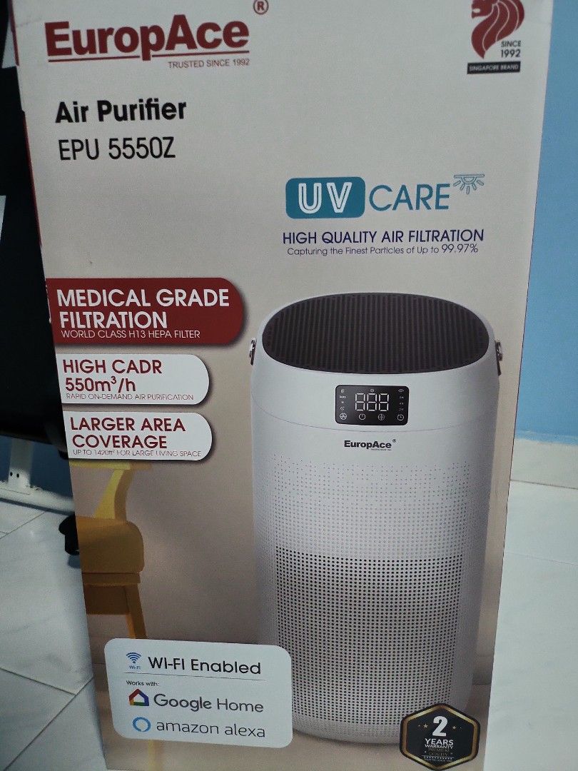 Europace Air Purifier EPU 5550Z, TV & Home Appliances, Air Purifiers ...