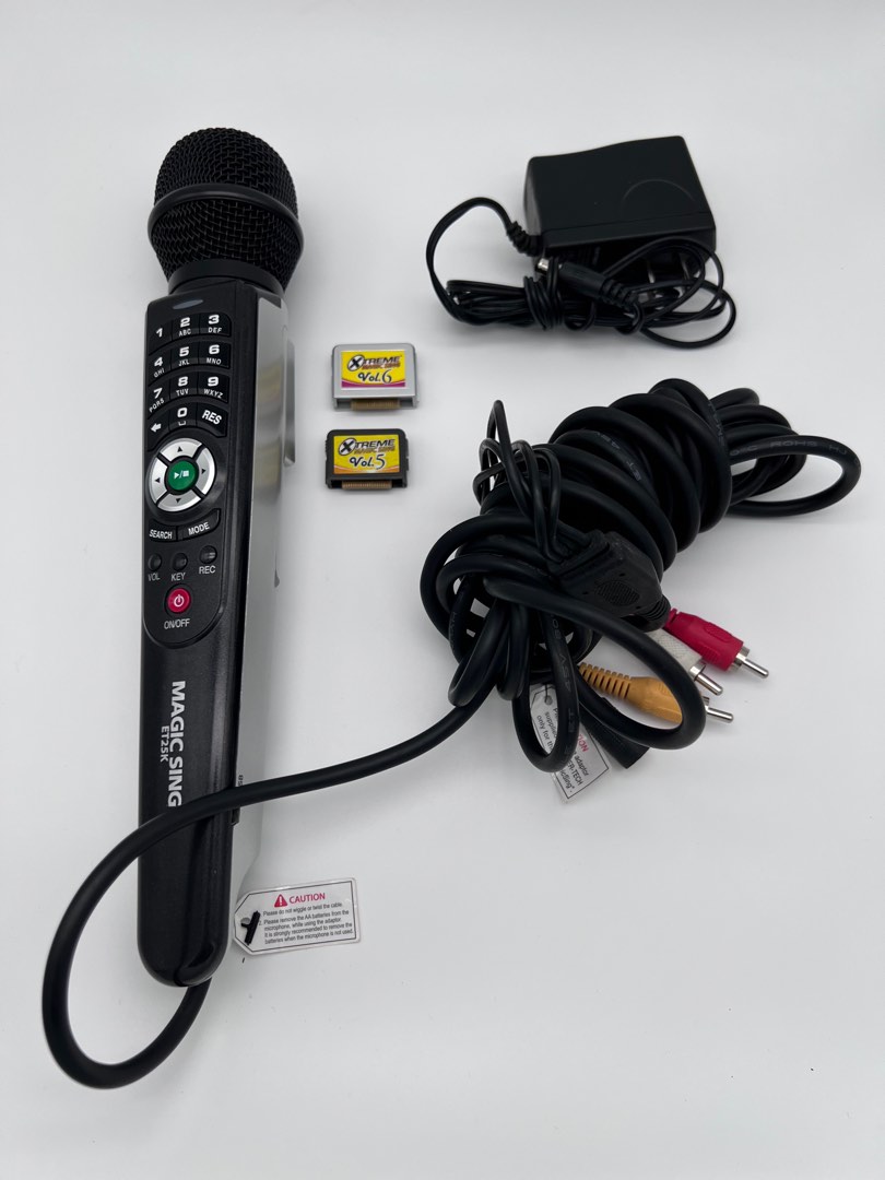 Extreme Magic Sing ET25K + 2 song chips, Audio, Microphones on Carousell