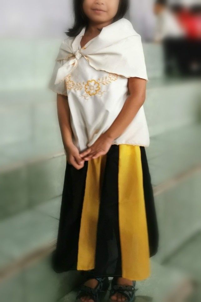 Filipina Set Costume For Girls - Baro't Saya and Shawl on Carousell