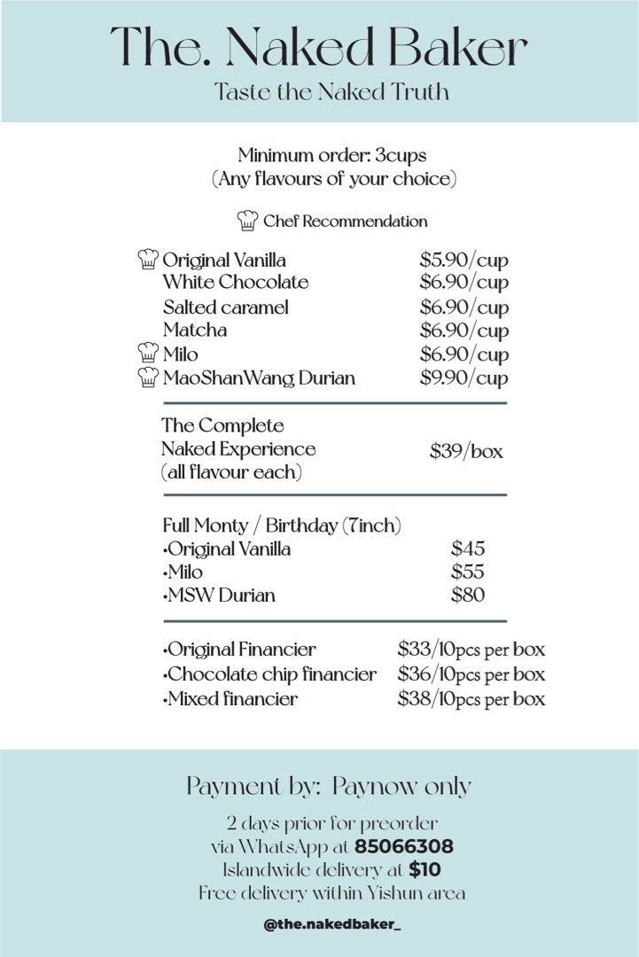 Financier, Food & Drinks, Homemade Bakes on Carousell