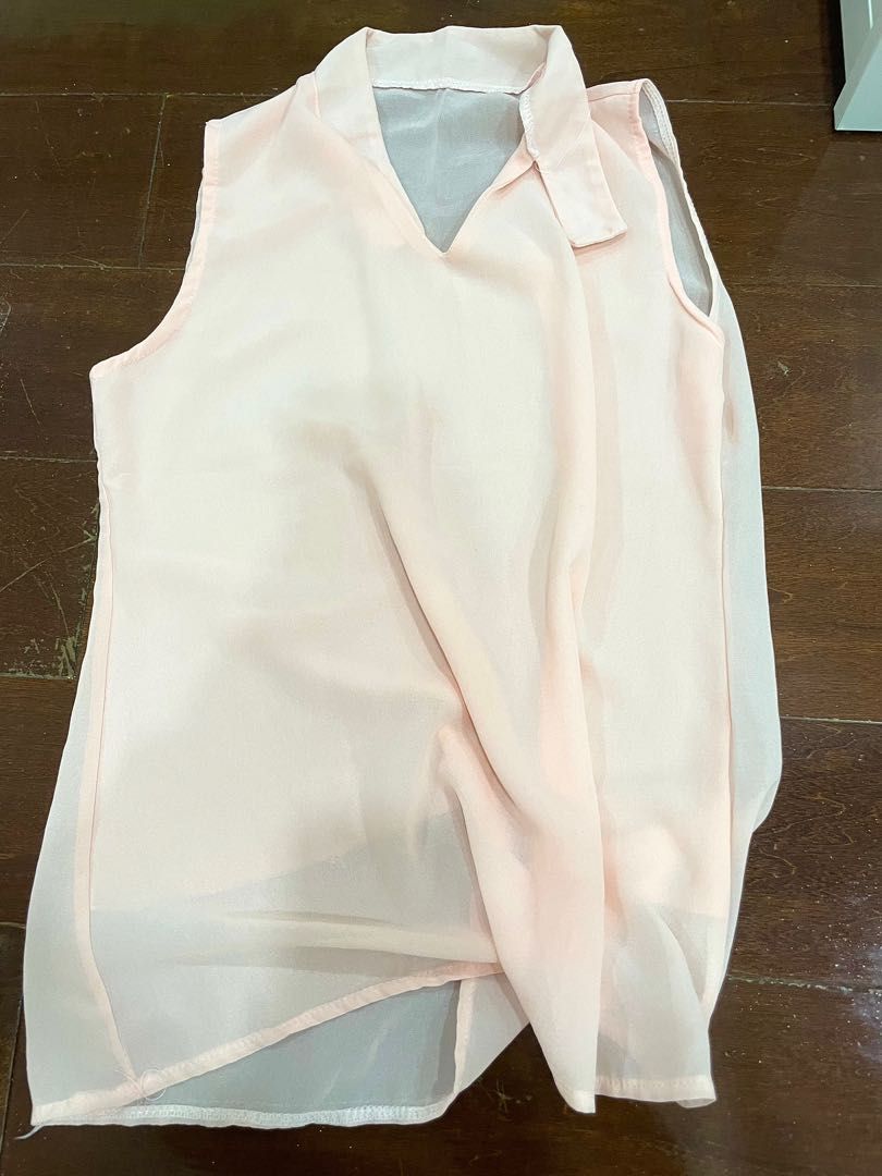 Formal Pink Top, Women's Fashion, Tops, Sleeveless on Carousell