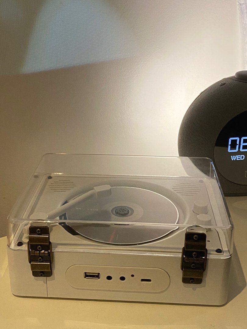 Retro CD Player and Bluetooth Portable Turntable, Audio, Portable Music ...