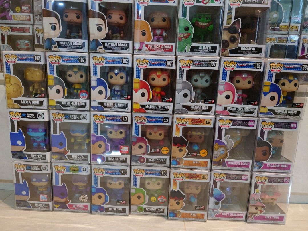 Funko pop batman Batgirl 8-bit uncharted 4 Nathan drake megaman rockman ...