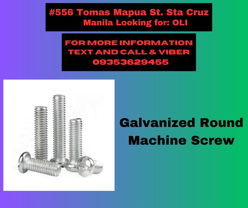 Galvanized Round Machine Screw on Carousell