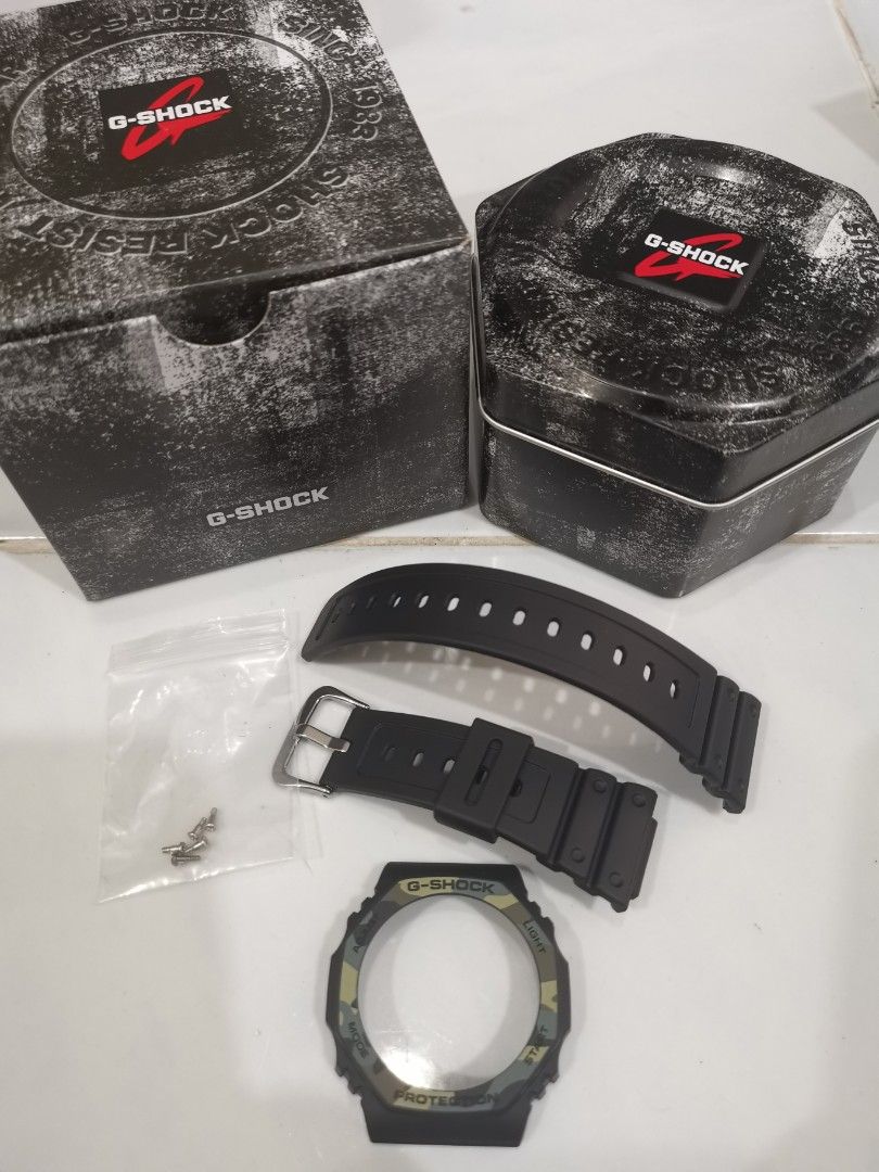 Gshock GA-2100 Accessories, Spare Part Jam, Band & Bezel, Tali Getah ...