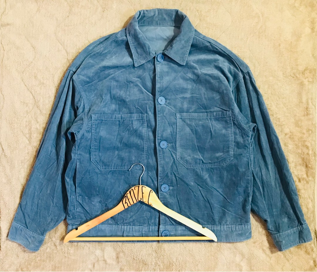 GU Ceff Blue Corduroy Jacket (Authentic) on Carousell