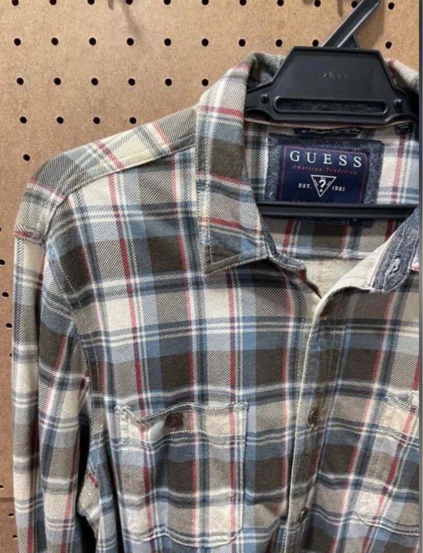 GUESS ORIGINAL FLANNEL SHIRT, Men's Fashion, Tops & Sets, Tshirts ...
