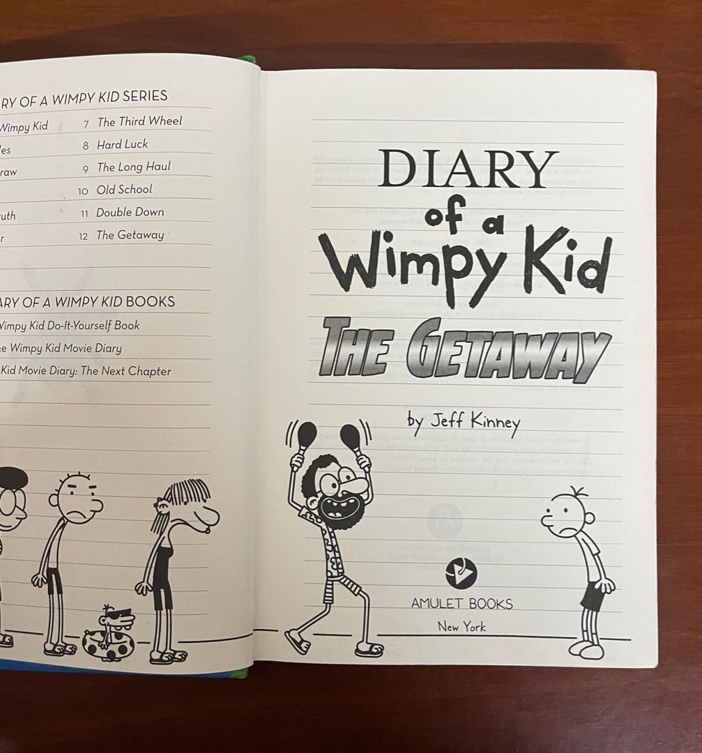 HB Diary of a Wimpy Kid #12 The Getaway Hardbound Book, Hobbies & Toys ...