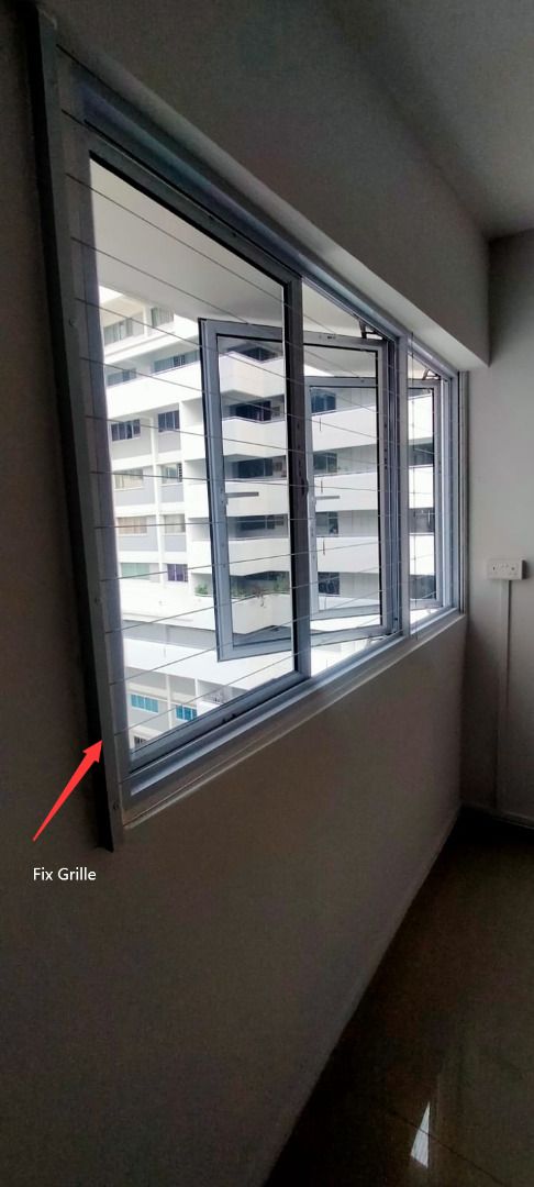 HDB Window | Invisible Grille | Fixed Invisible Girlle | Casement ...