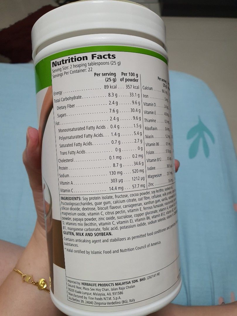 Herbalife Nutritious Mixed Soy Protein Drink, Health & Nutrition, Health Supplements, Sports ...