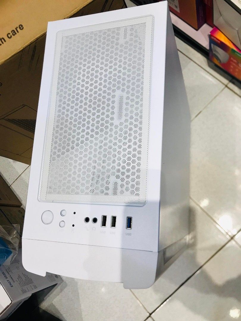 Inplay Meteor 03 ATX MicroATX Mini ITX Tempered Glass PC Case White on ...