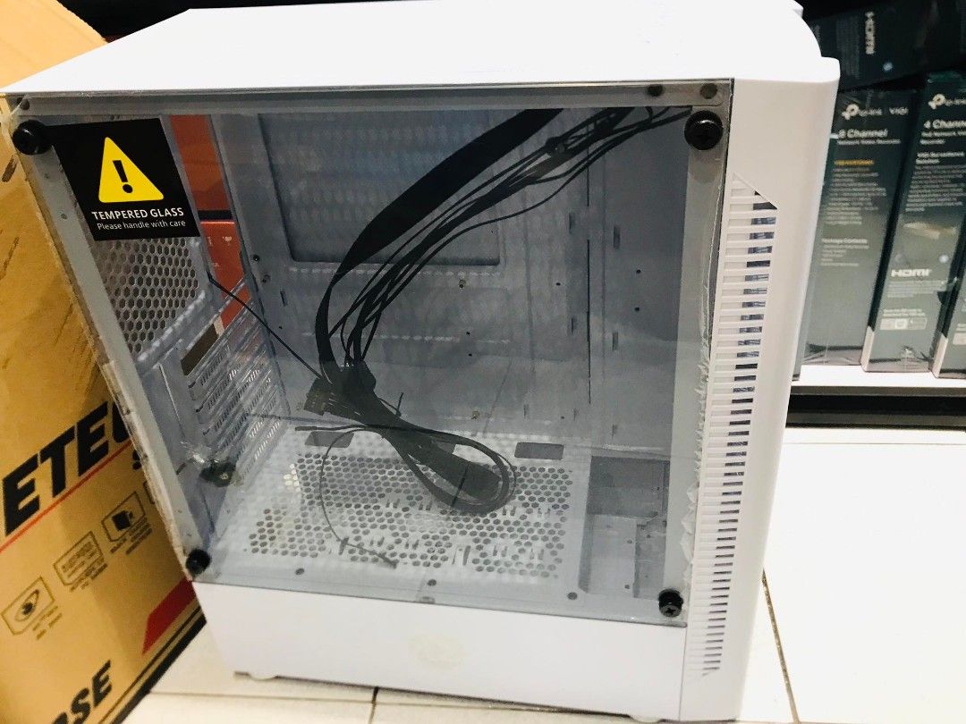 Inplay Meteor 03 ATX MicroATX Mini ITX Tempered Glass PC Case White on ...