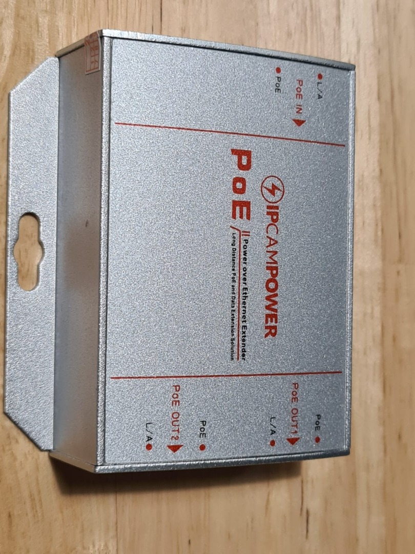 IPCamPower POE Powered 2 Port Switch & Network Cat5 Cat6 Midspan Cable ...