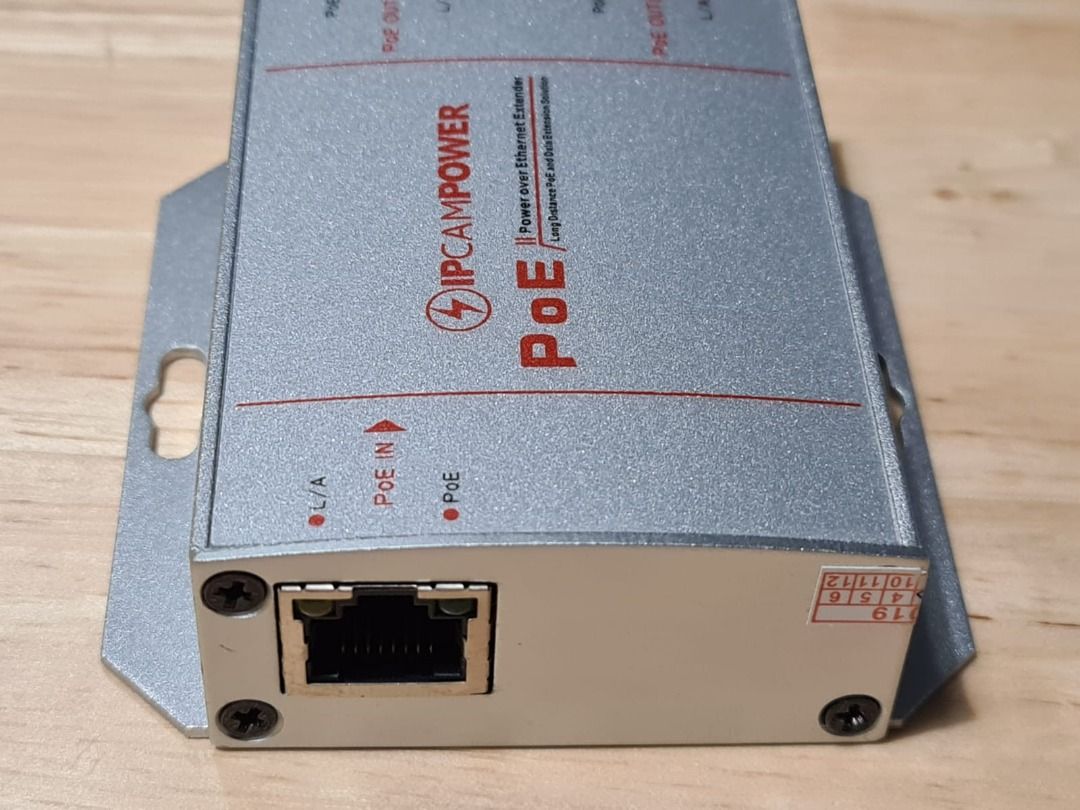 IPCamPower POE Powered 2 Port Switch & Network Cat5 Cat6 Midspan Cable ...