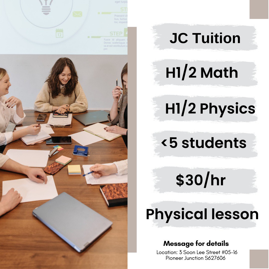JC Math and Physics tuition, Learning & Enrichment, Enrichment ...