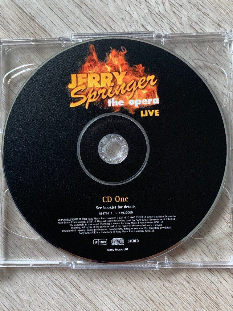 Jerry Springer ~ The Opera Live (Made in UK) 2Cd Set., Hobbies & Toys ...