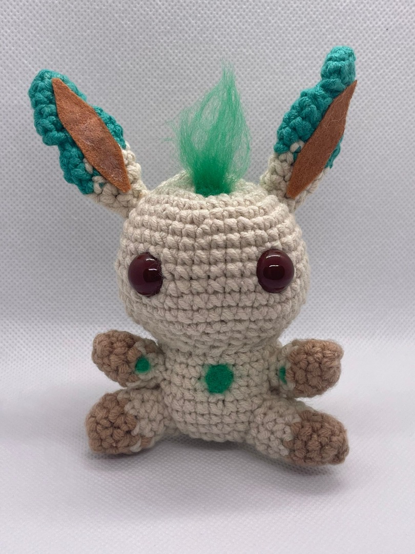 Leafeon Crochet Handmade, Hobbies & Toys, Stationery & Craft, Handmade ...