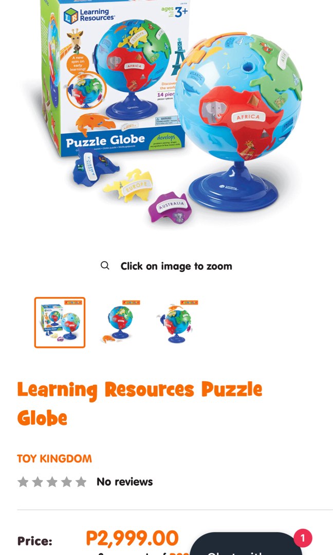 Learning Resources Puzzle Globe, Hobbies & Toys, Toys & Games on Carousell