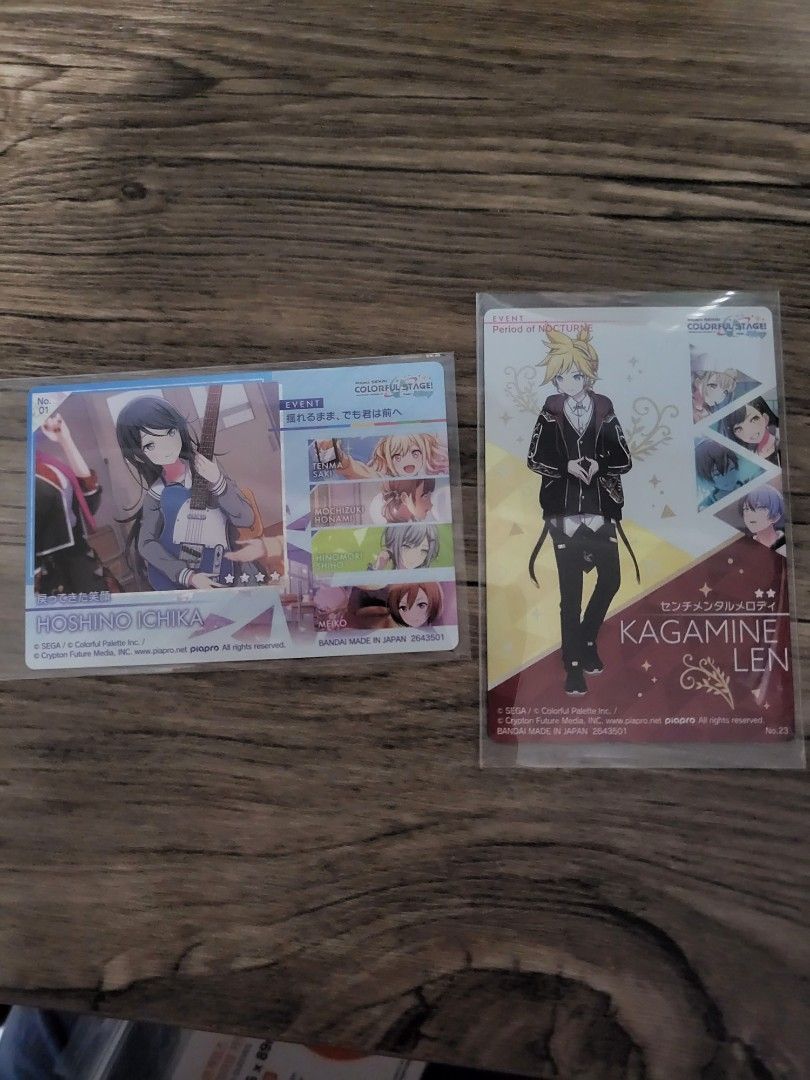 Len kagamine and Hoshino Ichika cards, Hobbies & Toys, Memorabilia ...