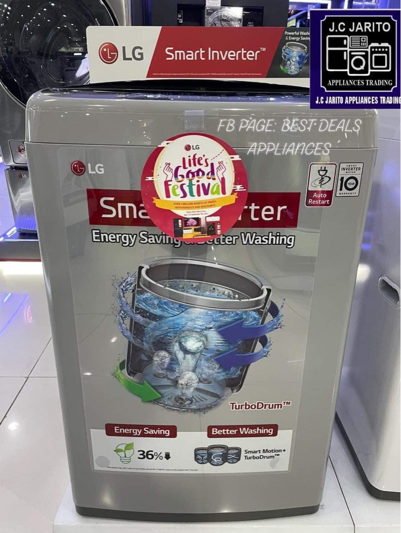 LG TOPLOAD 7.5kg INVERTER WASHING MACHINE, TV & Home Appliances ...