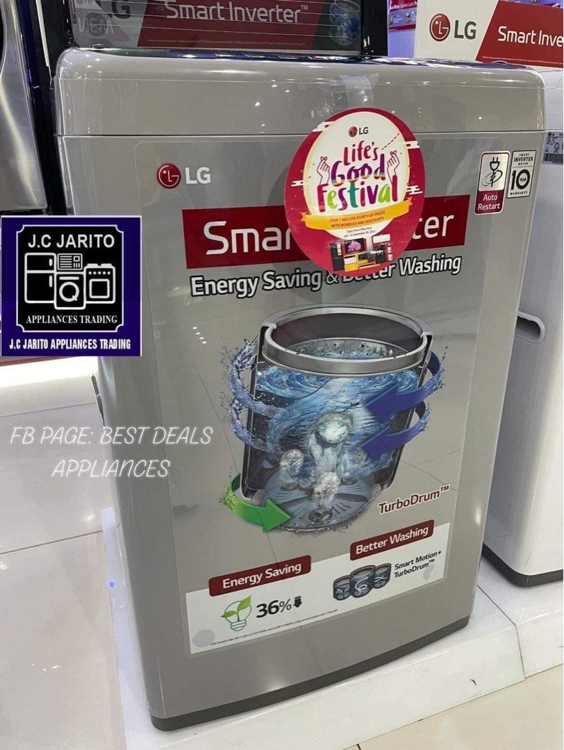 LG TOPLOAD 7.5kg INVERTER WASHING MACHINE, TV & Home Appliances ...