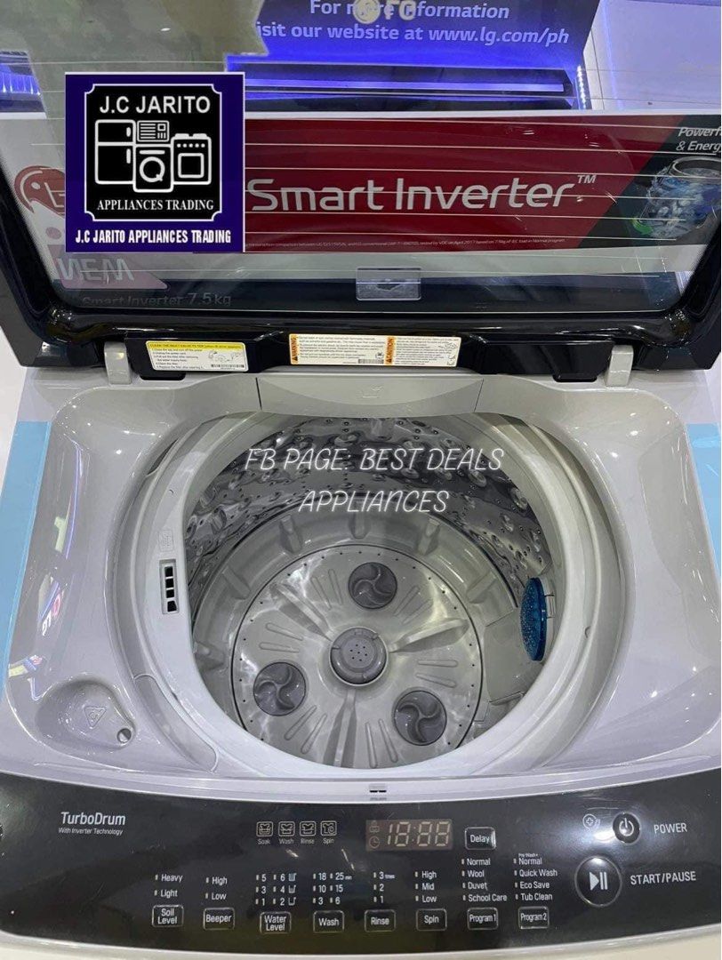 LG TOPLOAD 7.5kg INVERTER WASHING MACHINE, TV & Home Appliances ...