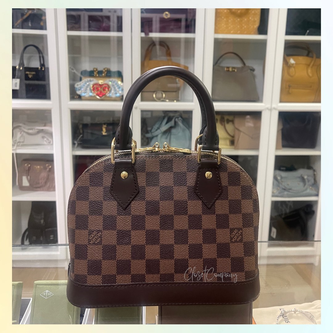 Louis Vuitton Alma BB Damier Ebene (Microchip), Luxury, Bags & Wallets ...