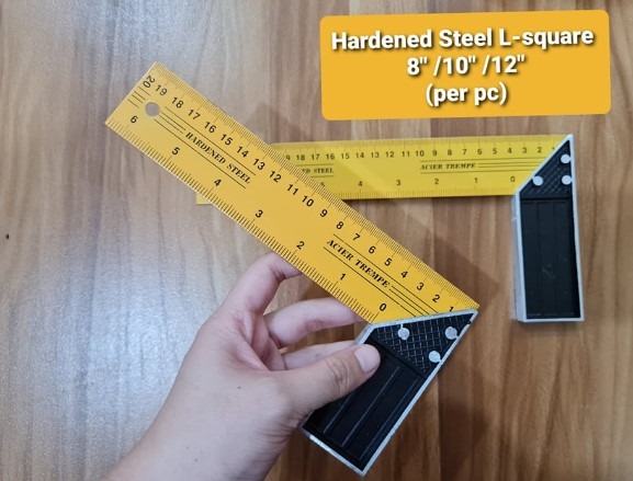 L-Square 8" 10" 12" Squala Hardened Steel Ruler L Square Angle Ruler ...