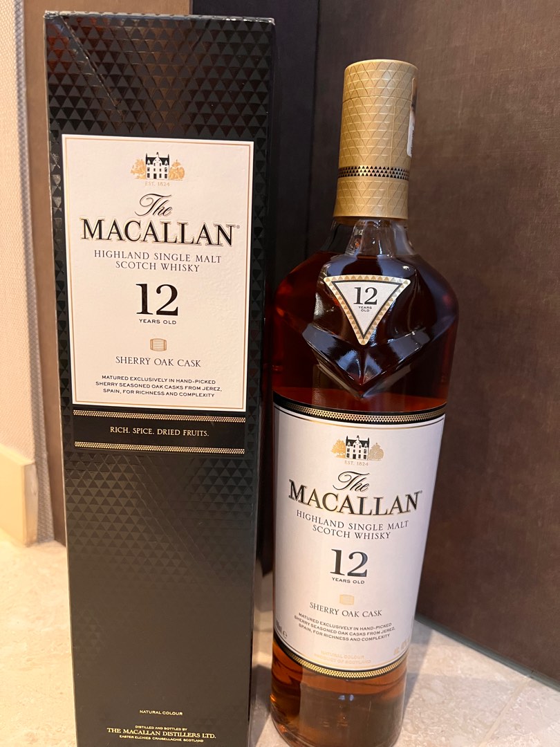 Macallan 12 Sherry Oak Cask, Food & Drinks, Alcoholic Beverages on ...
