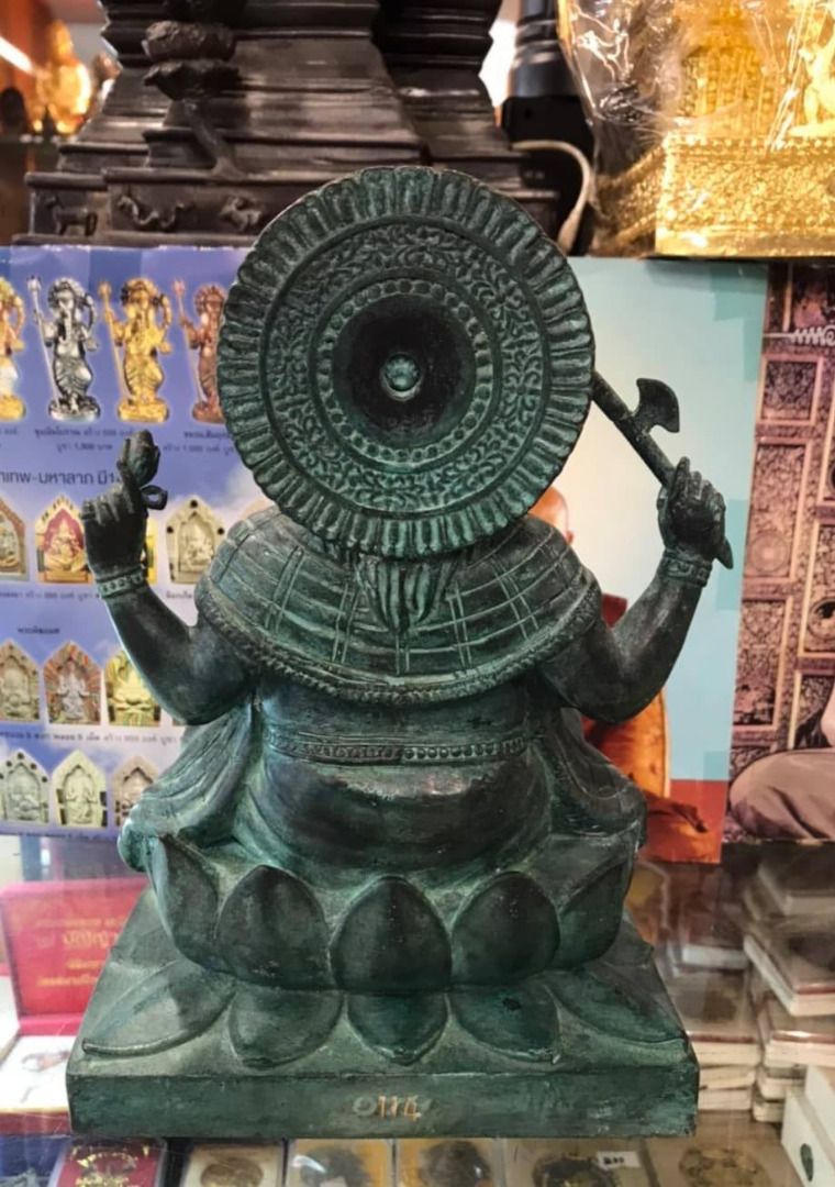 Mass Chanted Phra Pikanet (Ganesha) Wat Wissanu 5 inch Bucha B.E 2549 ...