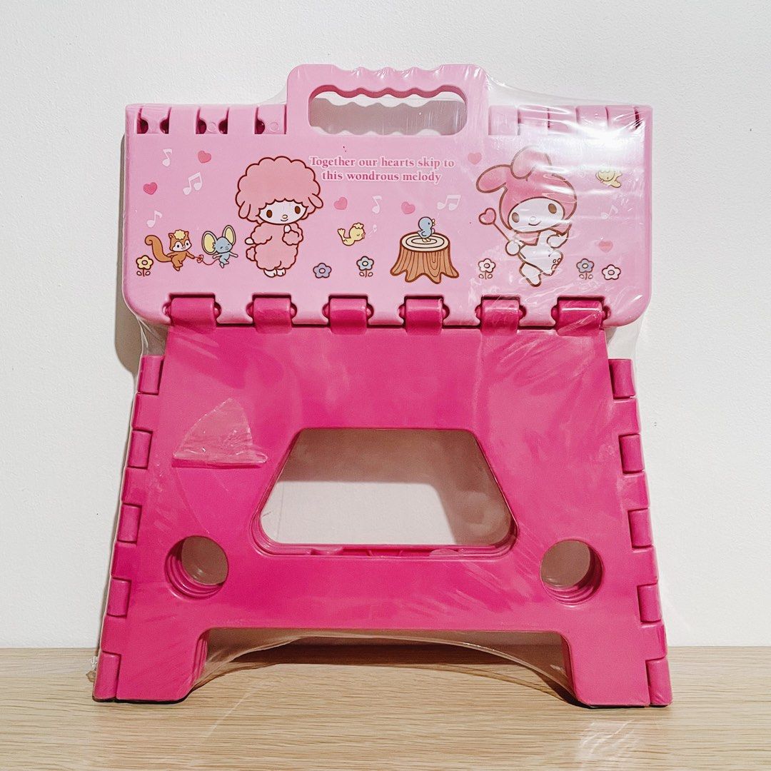 Melody Sanrio Foldable Collapsible Stool Chair, Furniture & Home Living ...