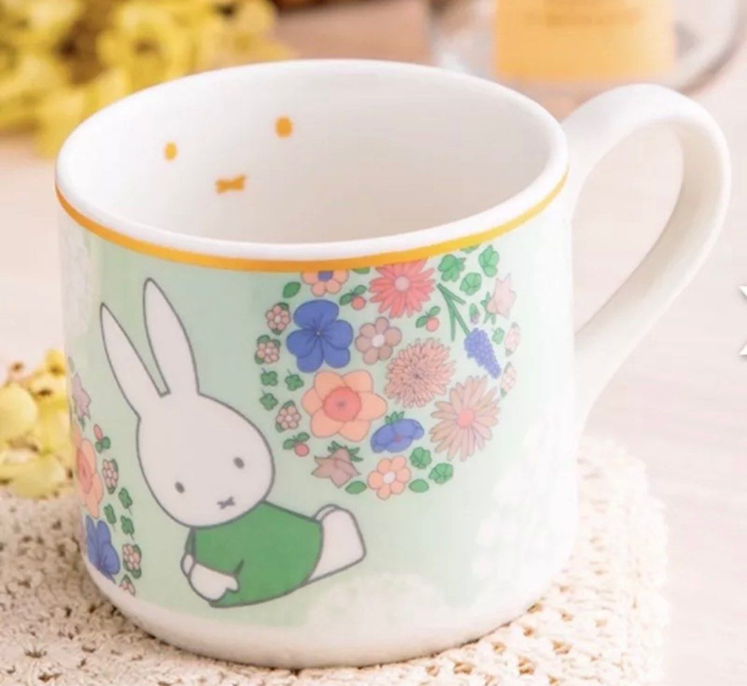 Miffy Mug from Flower Miffy Japan (350ml), Made in Japan, Furniture ...