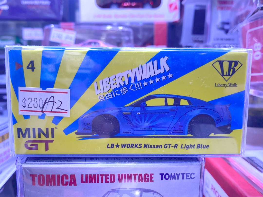 MINI GT #4 LB*WORKS GTR LIGHT BLUE Minigt LBWK LB 鴨翼 日產 GTR R35, 興趣及遊戲 ...